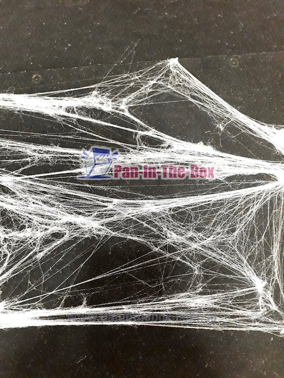 Stretchable White Spider Webs – Pan-In-The-Box Singapore